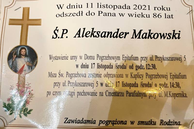 ŚP Aleksander Makowski - nekrolog