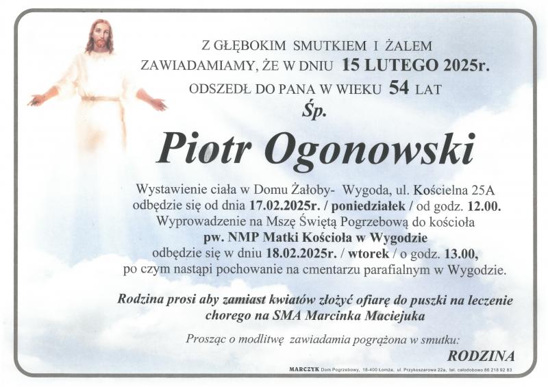 ŚP Piotr Ogonowski - nekrolog