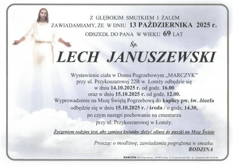 ŚP Lech Januszewski - nekrolog